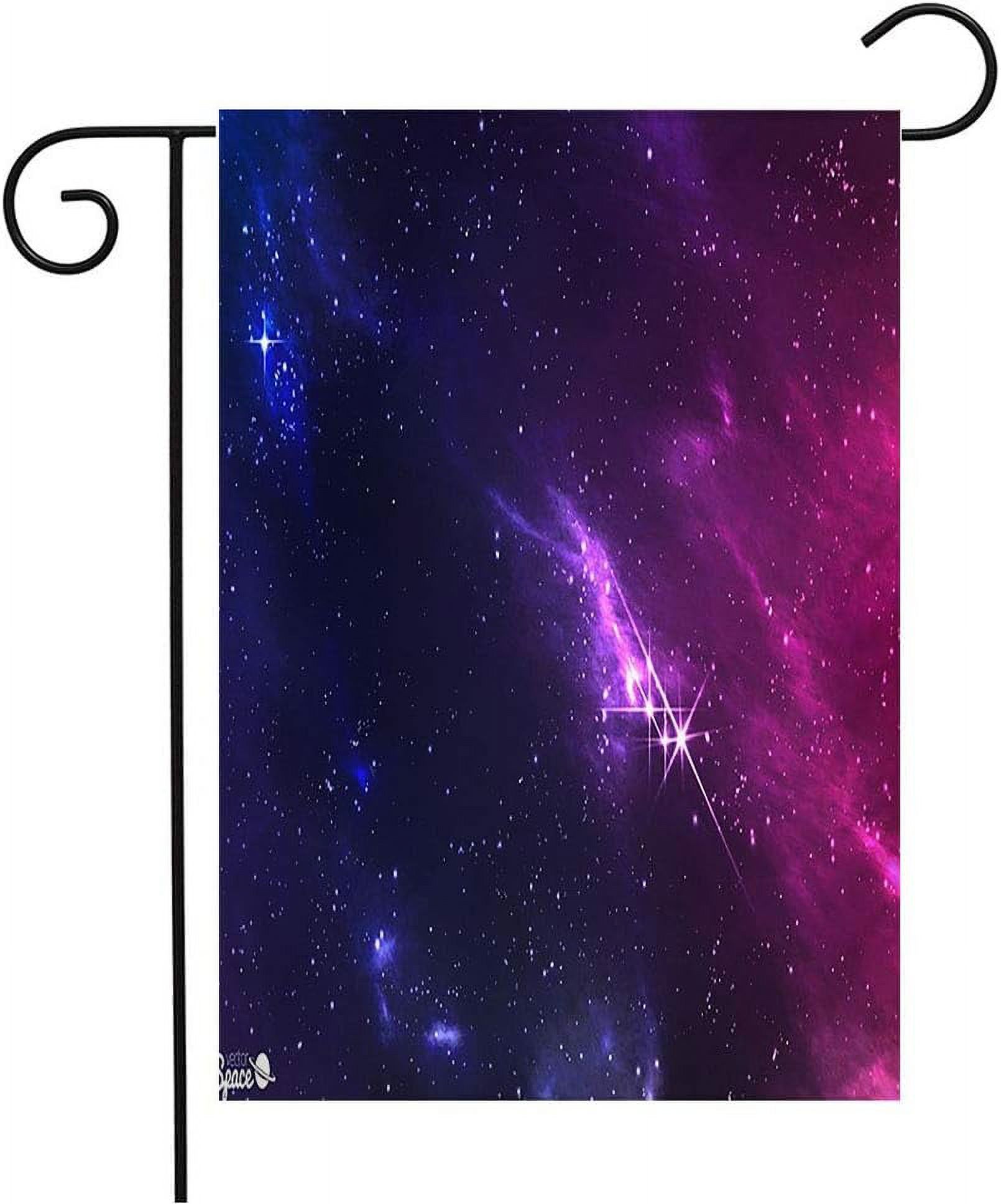 Garden Flag Welcome Flag Star Colorful Deep Space Cosmic Outer Color ...