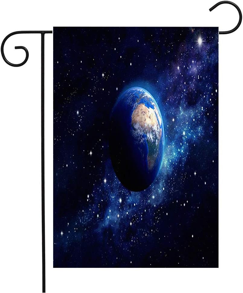 Garden Flag Welcome Flag World Cyberspace Planet Earth Outer Space by ...