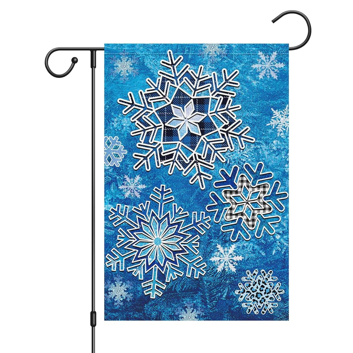 Garden Flag Winter Snowflake Flag Welcome Holiday Seasonal Outdoor ...