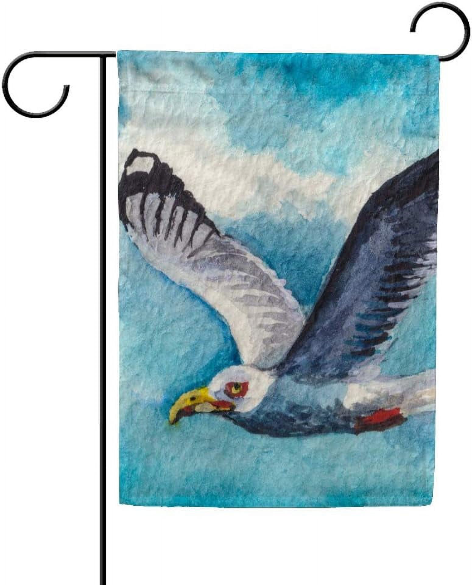 Garden Flag Yard Sign Decoration Bird Ocean Seagull Blue Greeting Sign ...