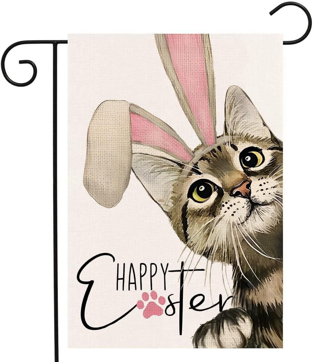 Garden Flag for Outside, Easter Yard Flags 12x18 Double Sided Small ...