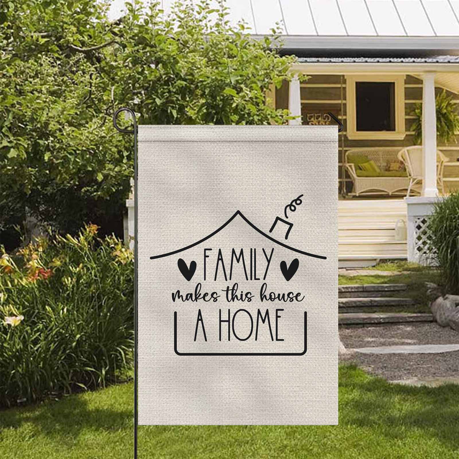 Garden FlagHome Outdoor Yard Flags for 12X18 Inch，Floral Home Sweet ...