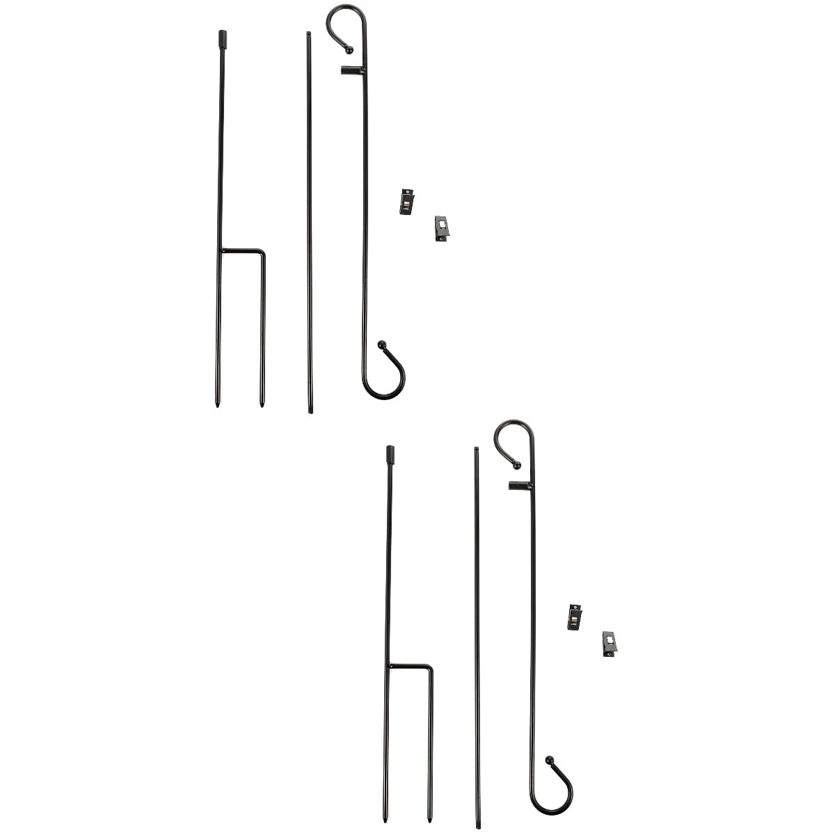 Garden Flagpole Flags Holder Yard Stand Heavy Duty American Bracket ...