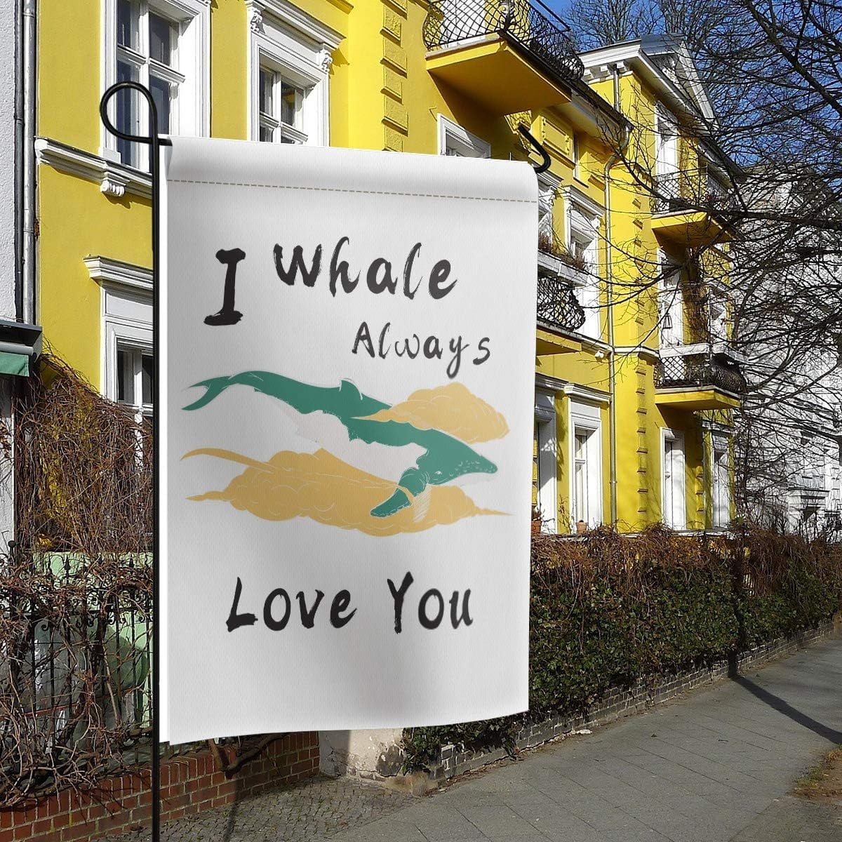 Garden Flags, Clouds With Whale Always Love You Garden Flag, Yard ...