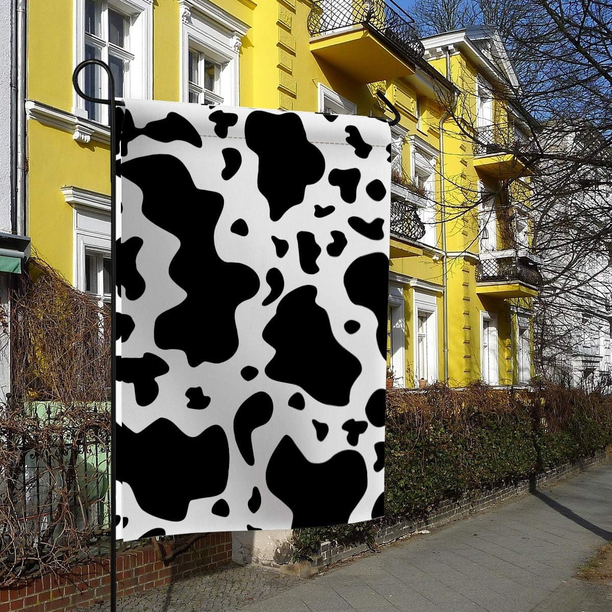 Garden Flags, Cow Print Black And White Garden Flag, Yard Decorations ...