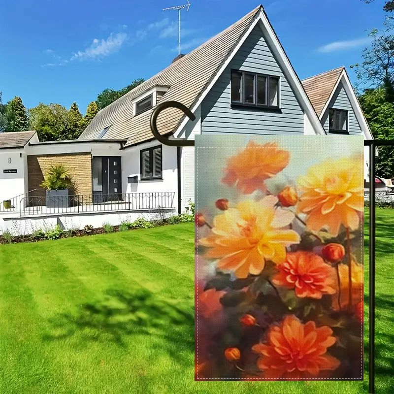 Garden Flags Double Sided 12 X 18 Inch Yard Flags Autumn Flowers Small ...