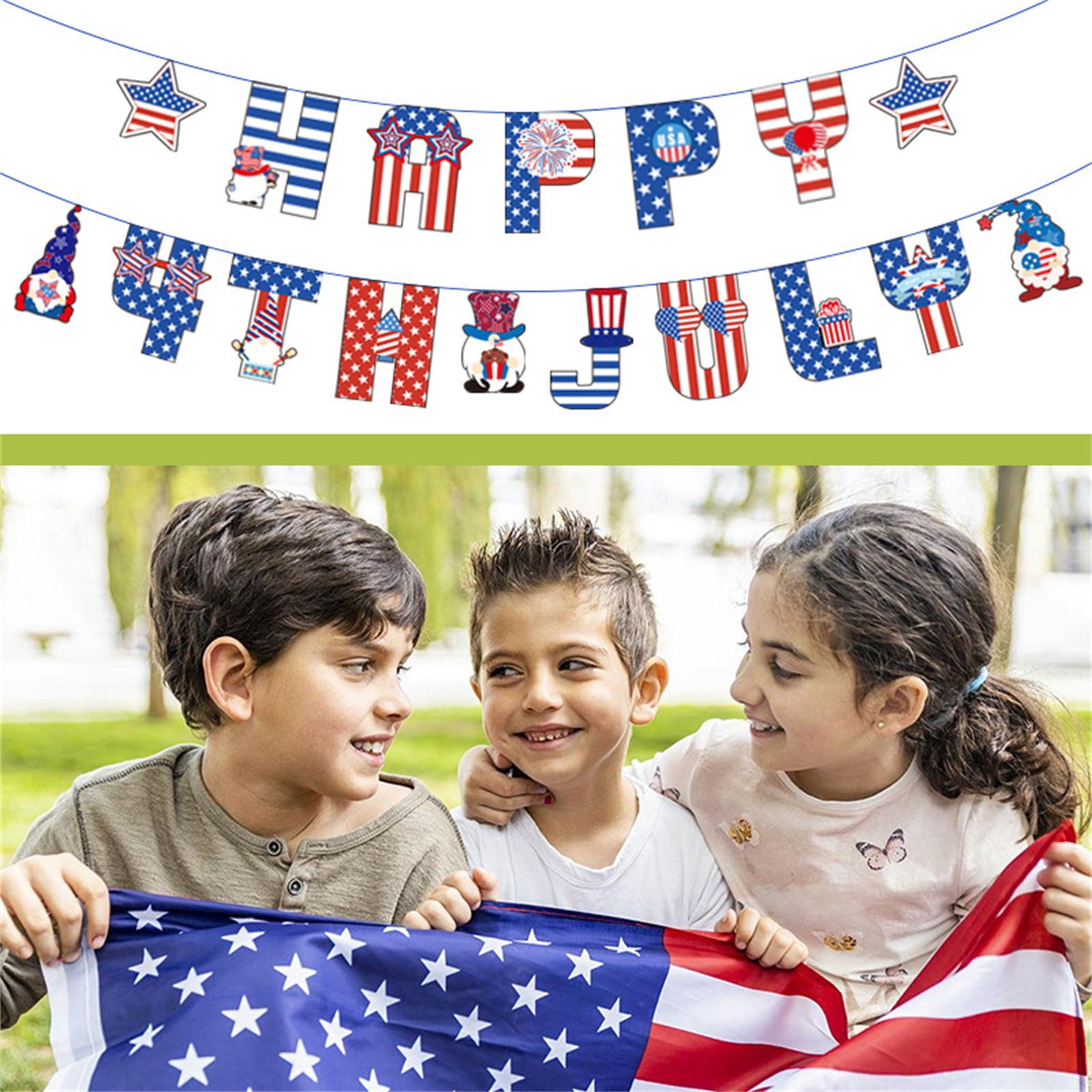 Garden Flags Double Sided, American Independent Day Pull Flag Garden ...