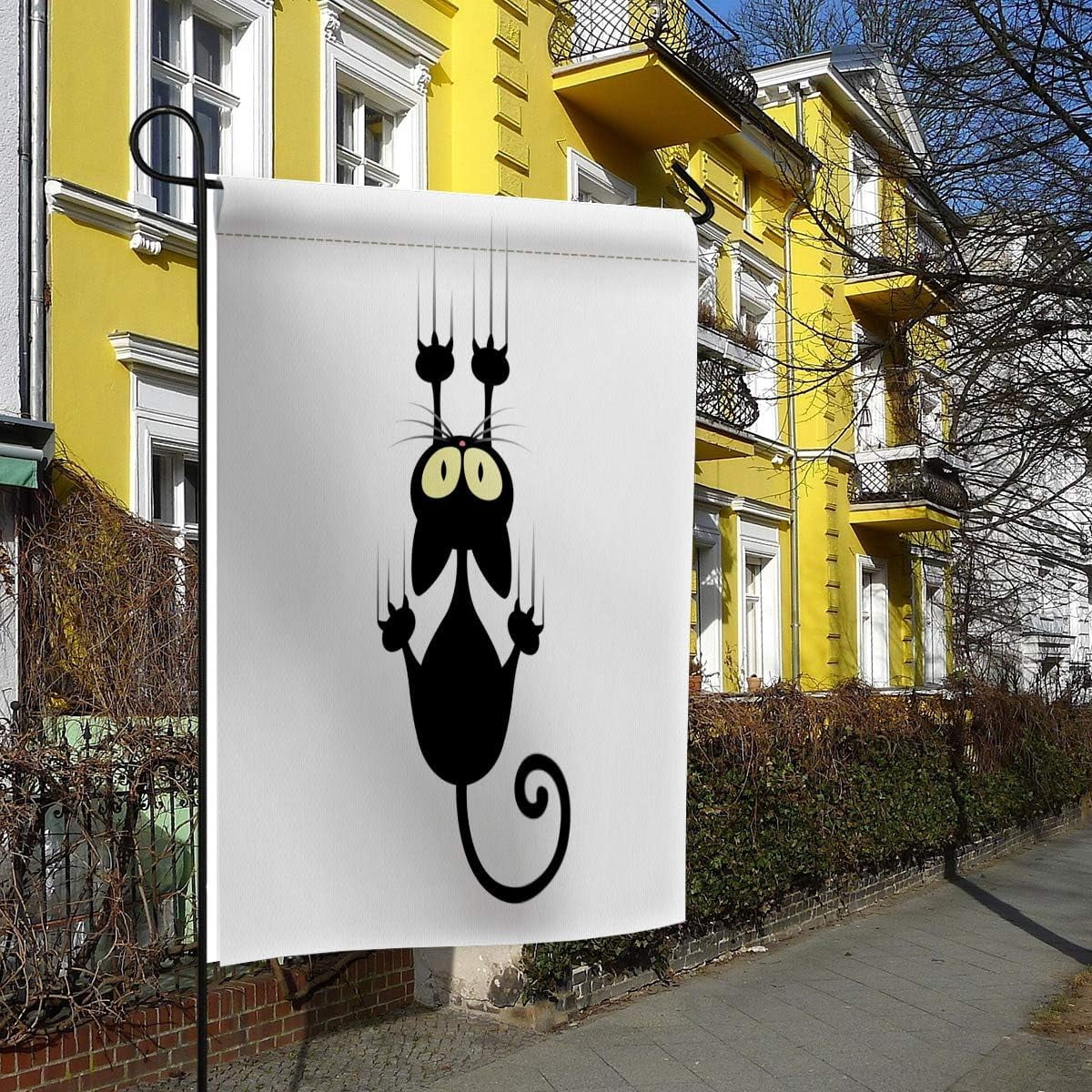 Garden Flags, Falling Black Cat Garden Flag, Yard Decorations Outdoor ...