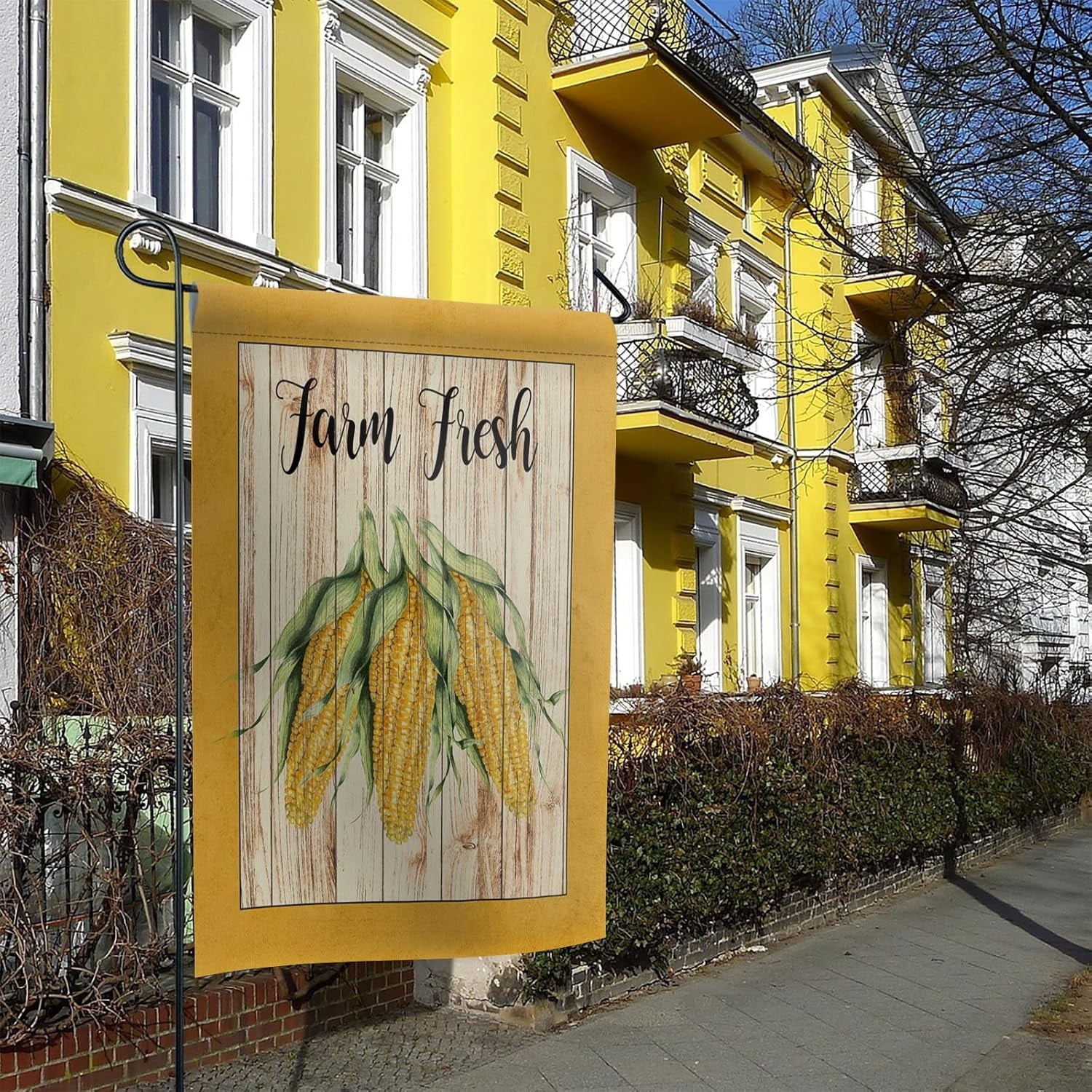 Garden Flags, Farm Fresh Corn Garden Flag, Yard Decorations Outdoor ...