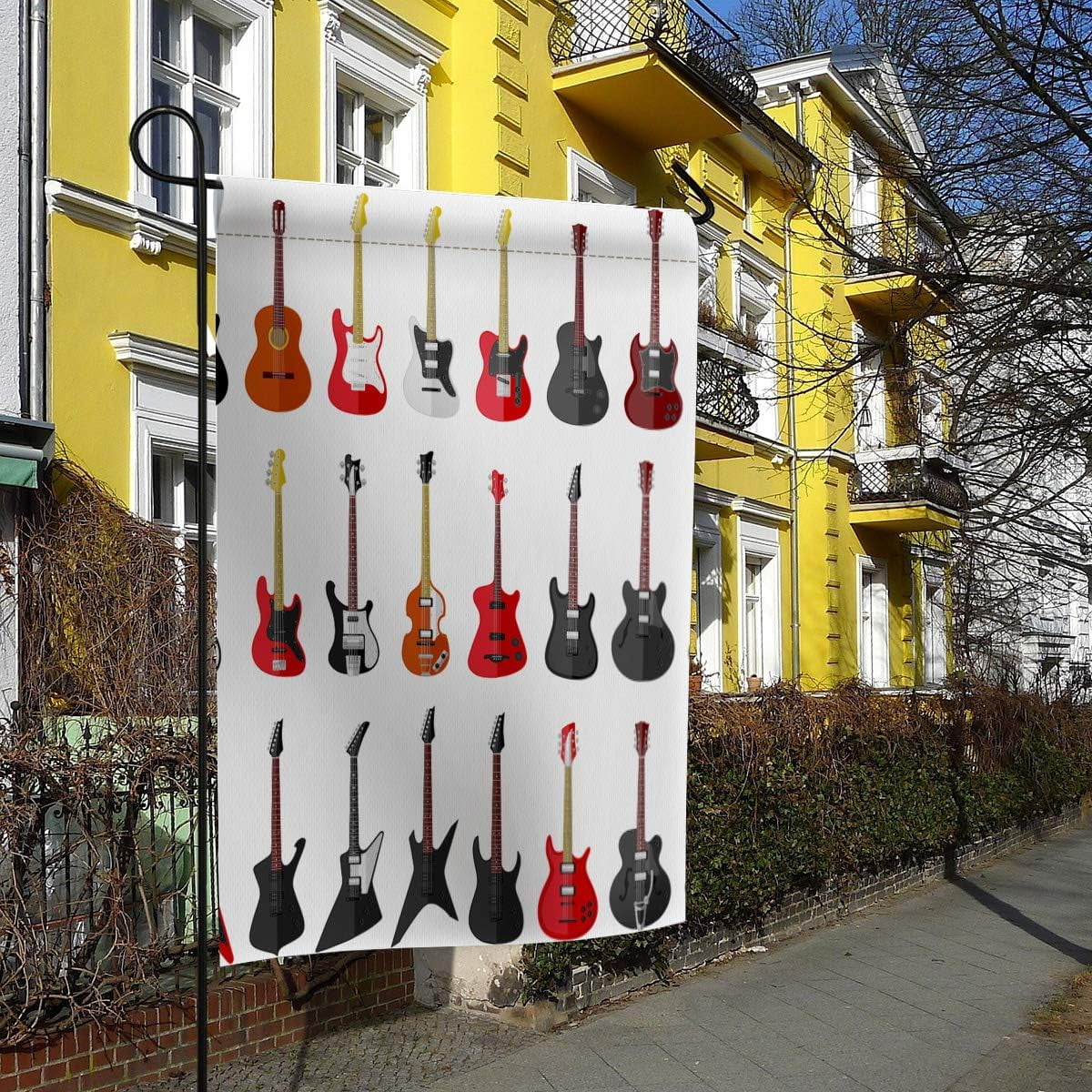 Garden Flags, Guitar Bass Musical Instrument Garden Flag, Yard ...