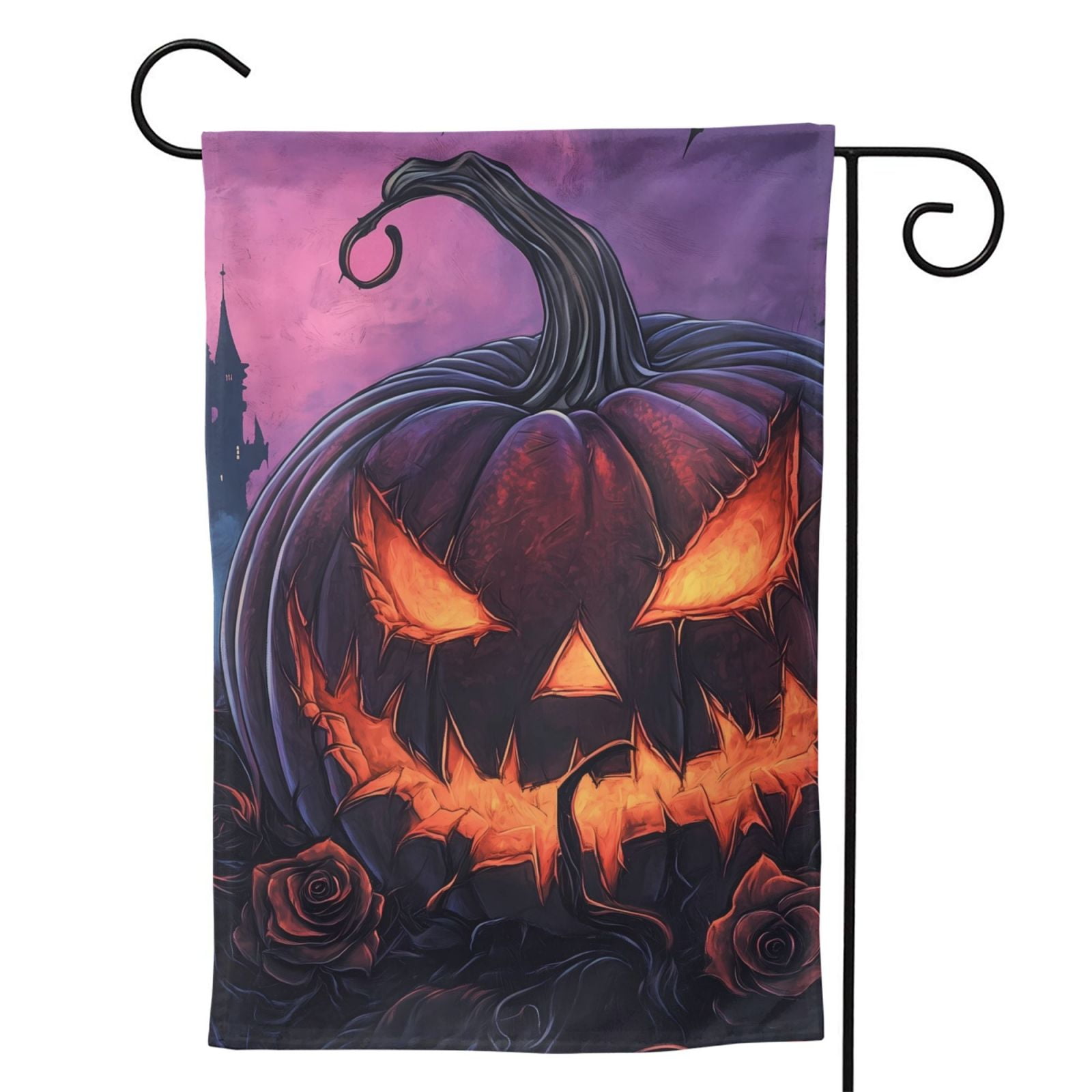 Garden Flags- Halloween Angry Pumpkin Double Sided 28 x 40 Inch Yard ...
