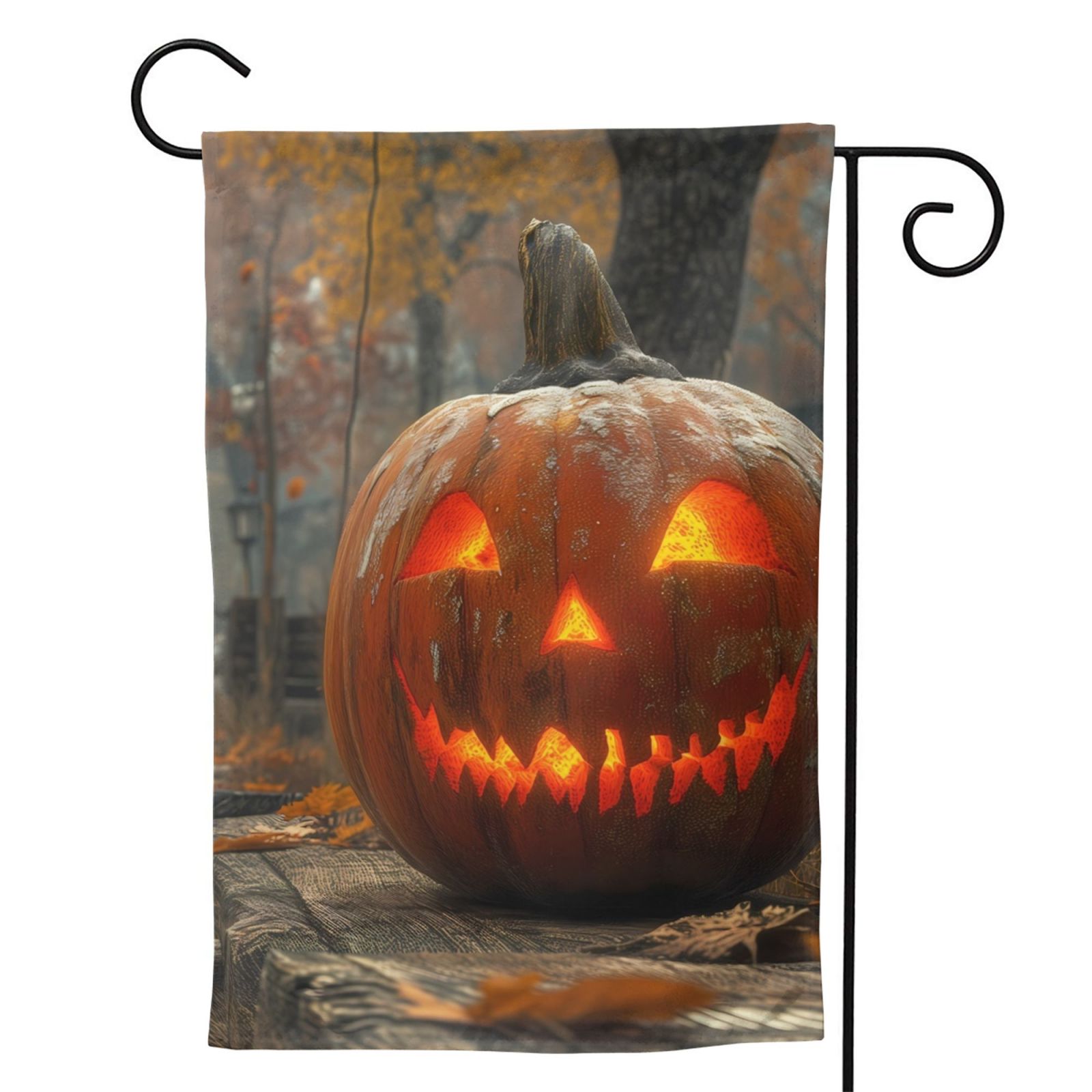 Garden Flags- Halloween Autumn Leaf Pumpkin Double Sided 28 x 40 Inch ...
