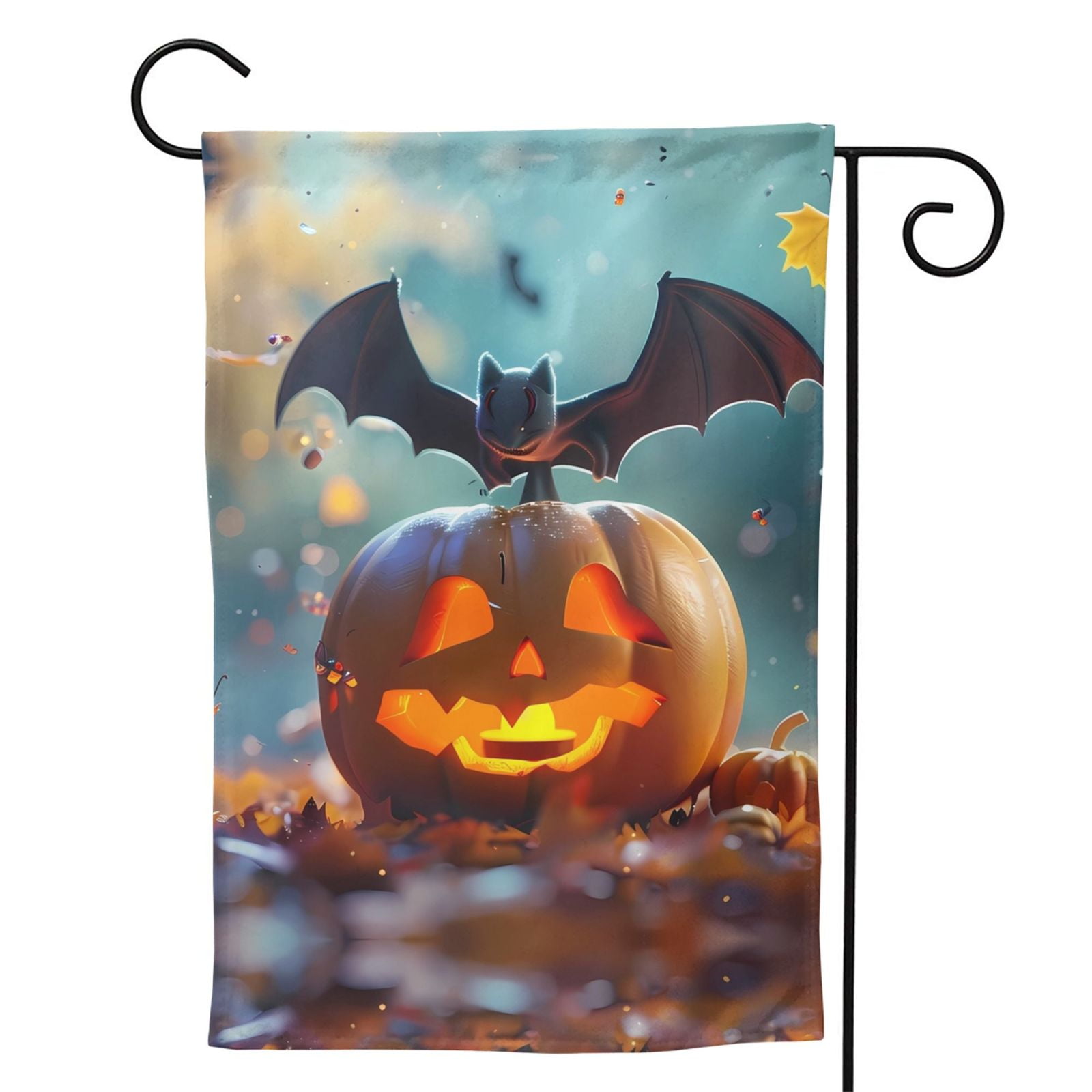 Garden Flags- Halloween Bat Pumpkin Autumn Double Sided 28 x 40 Inch ...