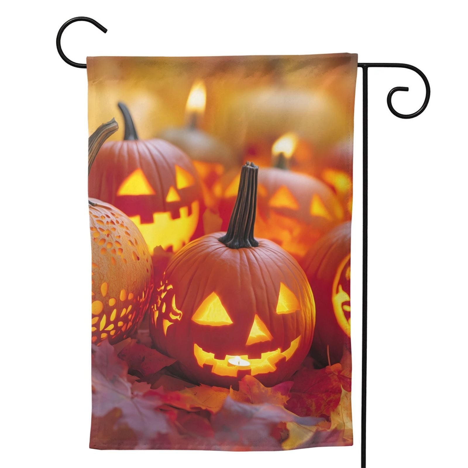 Garden Flags- Halloween Carved Pumpkin Art A Double Sided 28 x 40 Inch ...