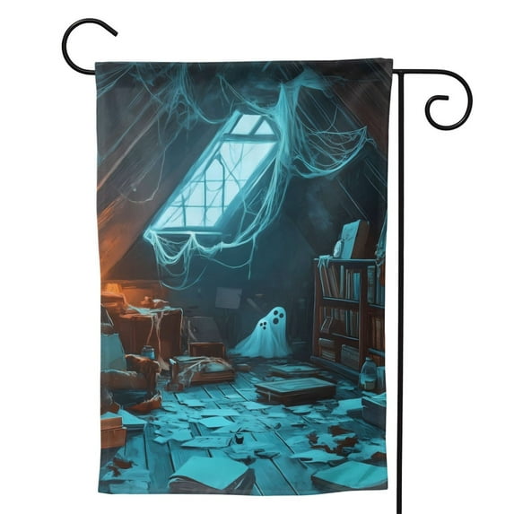 Garden Flags- Halloween Ghost Study Double Sided 28 x 40 Inch Yard ...