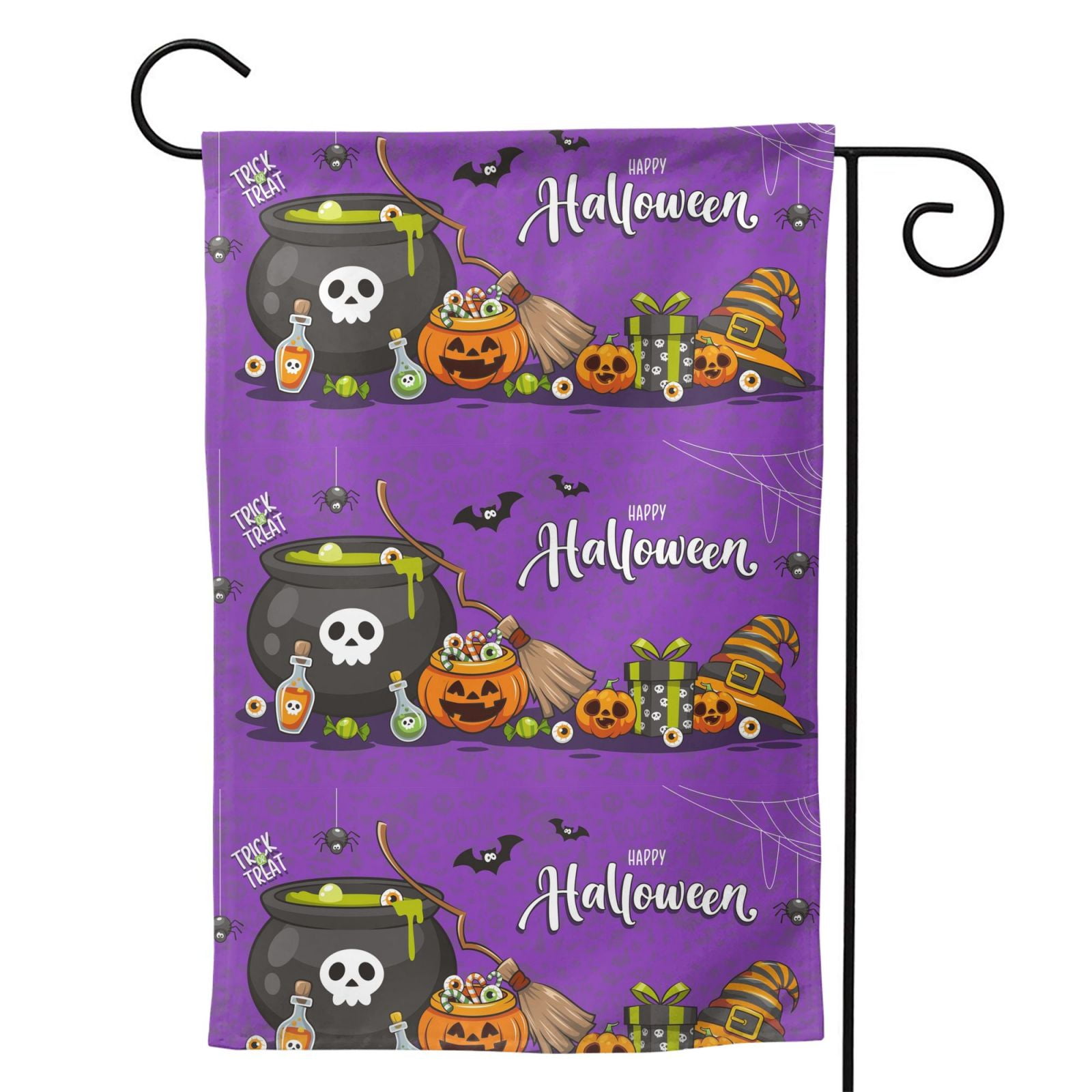 Garden Flags- Halloween Happy M Double Sided 28 x 40 Inch Yard Flags ...