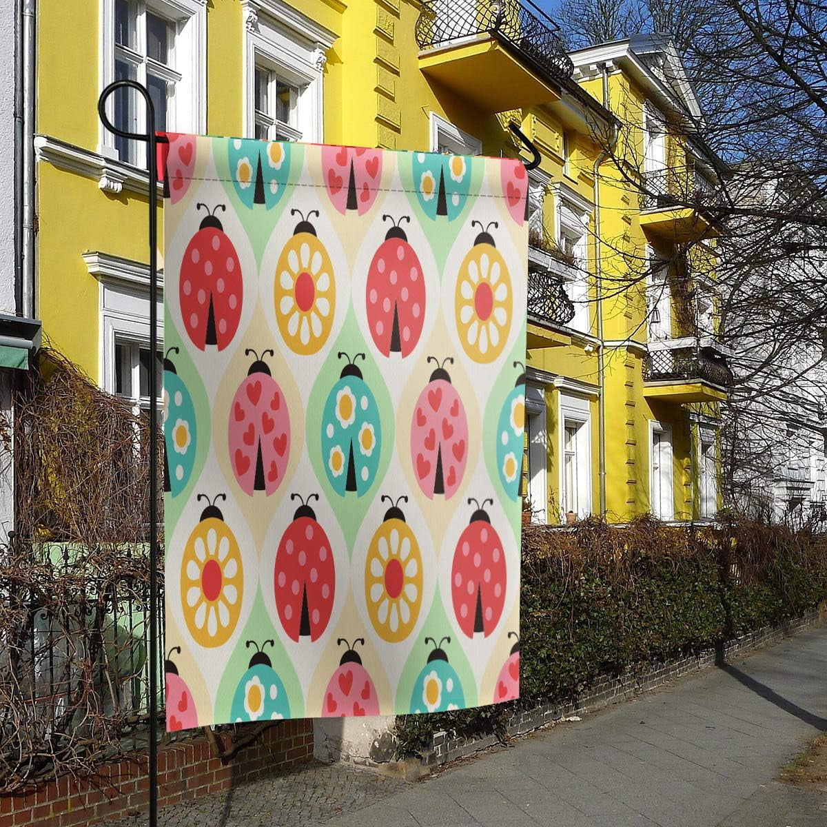 Garden Flags, Ladybugs Spring Colorful Cartoon Garden Flag, Yard ...