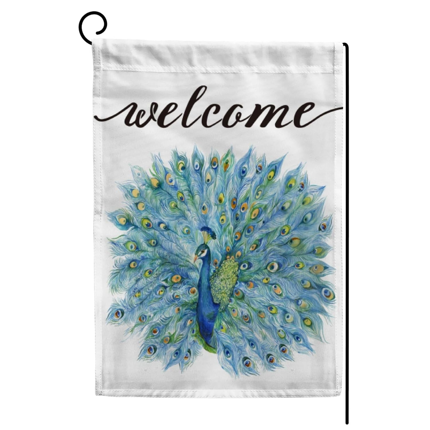 Garden Flags Large Royal Peacock Tail Yard Flag for Outside Vertical ...