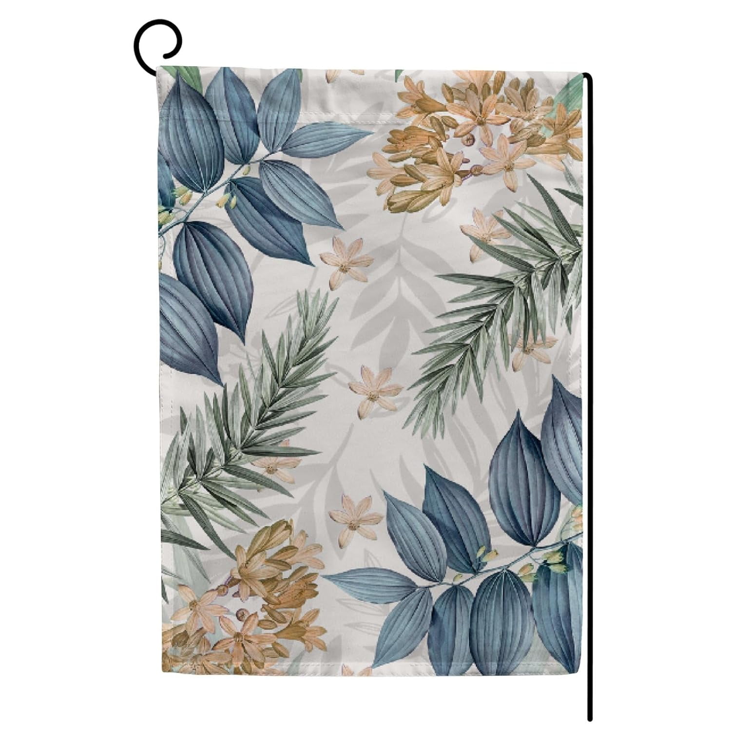 Garden Flags Luxury Colorful Flowers Leaves Blue Green Yard Flag for ...