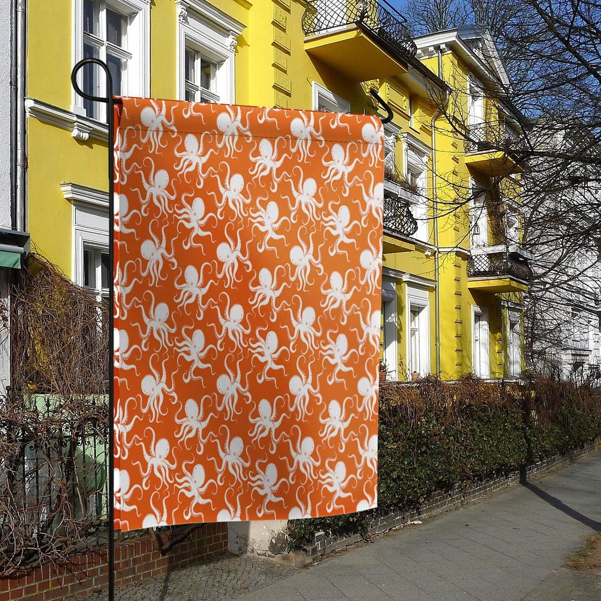 Garden Flags, Marine Life Octopus Orange Garden Flag, Yard Decorations ...