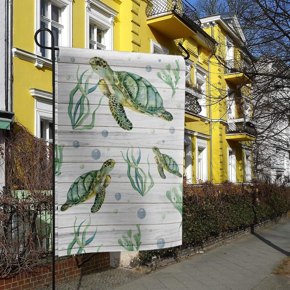 Garden Flags, Nautical Ocean Coastal Sea Turtles Garden Flag, Yard Decorations Outdoor, Garden ...