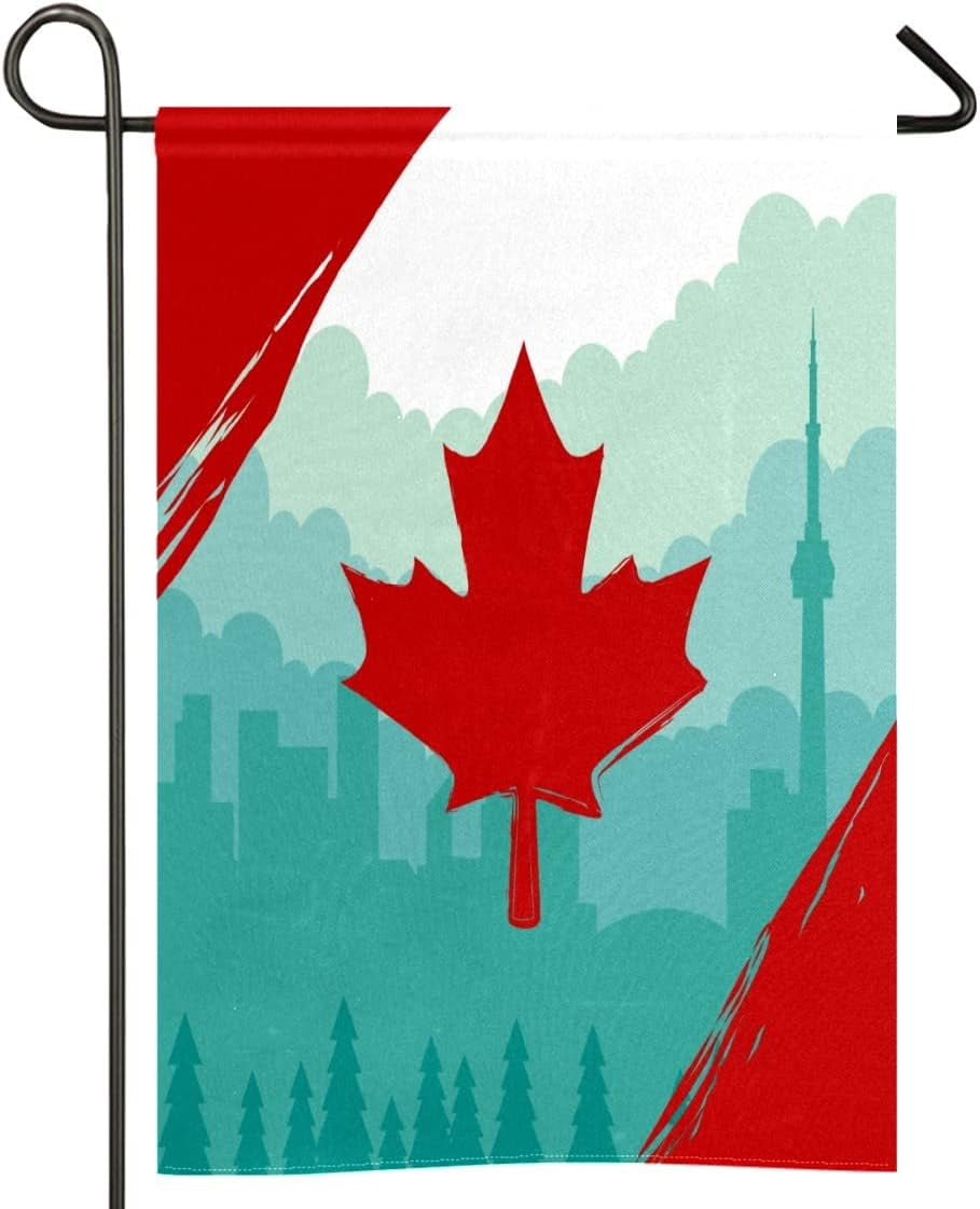 Garden Flags for Outside Canada Day Maple Leaf Garden Spring Yard Flags ...