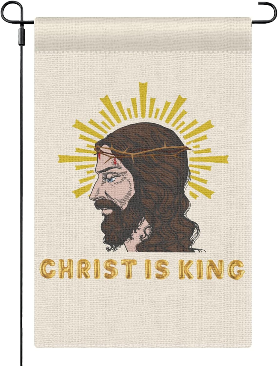 Garden Flags for Outside christ is king House Flags 12''x18'', Inspirational Small Garden Flags ...
