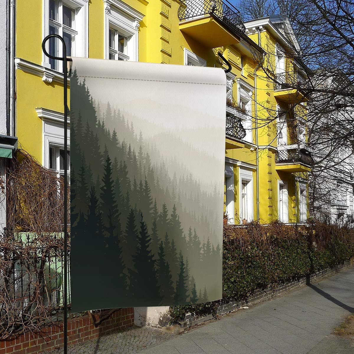 Garden Flags, Quiet Fog Forest Garden Flag, Yard Decorations Outdoor ...