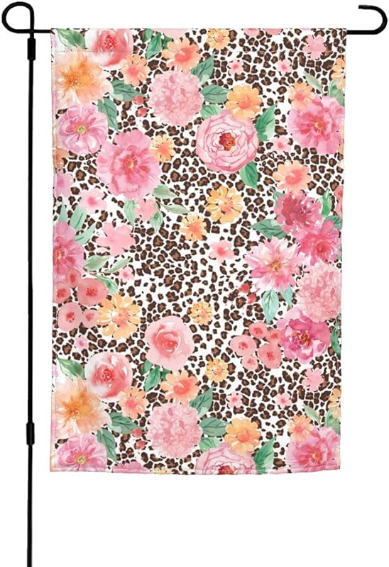 Garden Flags Romantic Pink Roses Premium Yard Flag Wild Orange Flowers ...