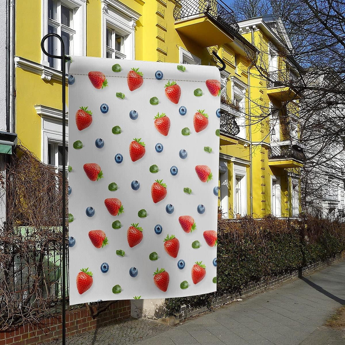 Garden Flags, Strawberry And Blueberry Paved Fruit Garden Flag, Yard ...