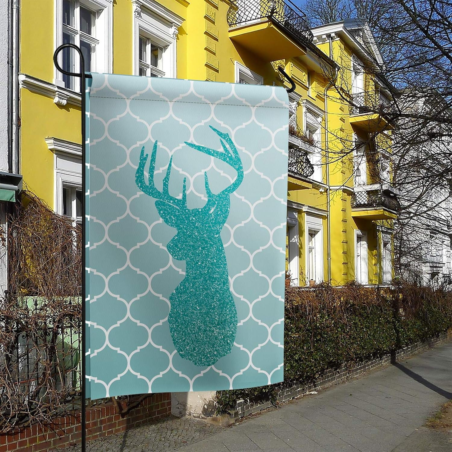 Garden Flags, Teal Turquoise Moroccan Garden Flag, Yard Decorations ...