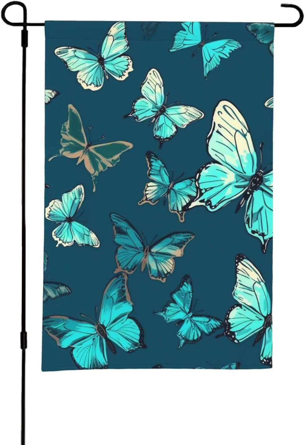 Garden Flags Vertical Double Sided Garden Flag Flying turquoise ...
