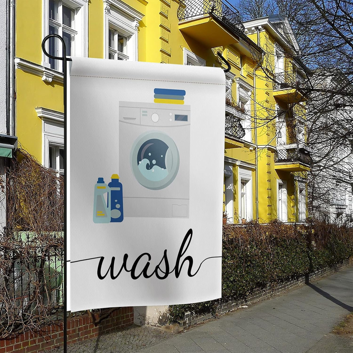 Garden Flags, Washing Machine In The Laundry Room Garden Flag, Yard ...