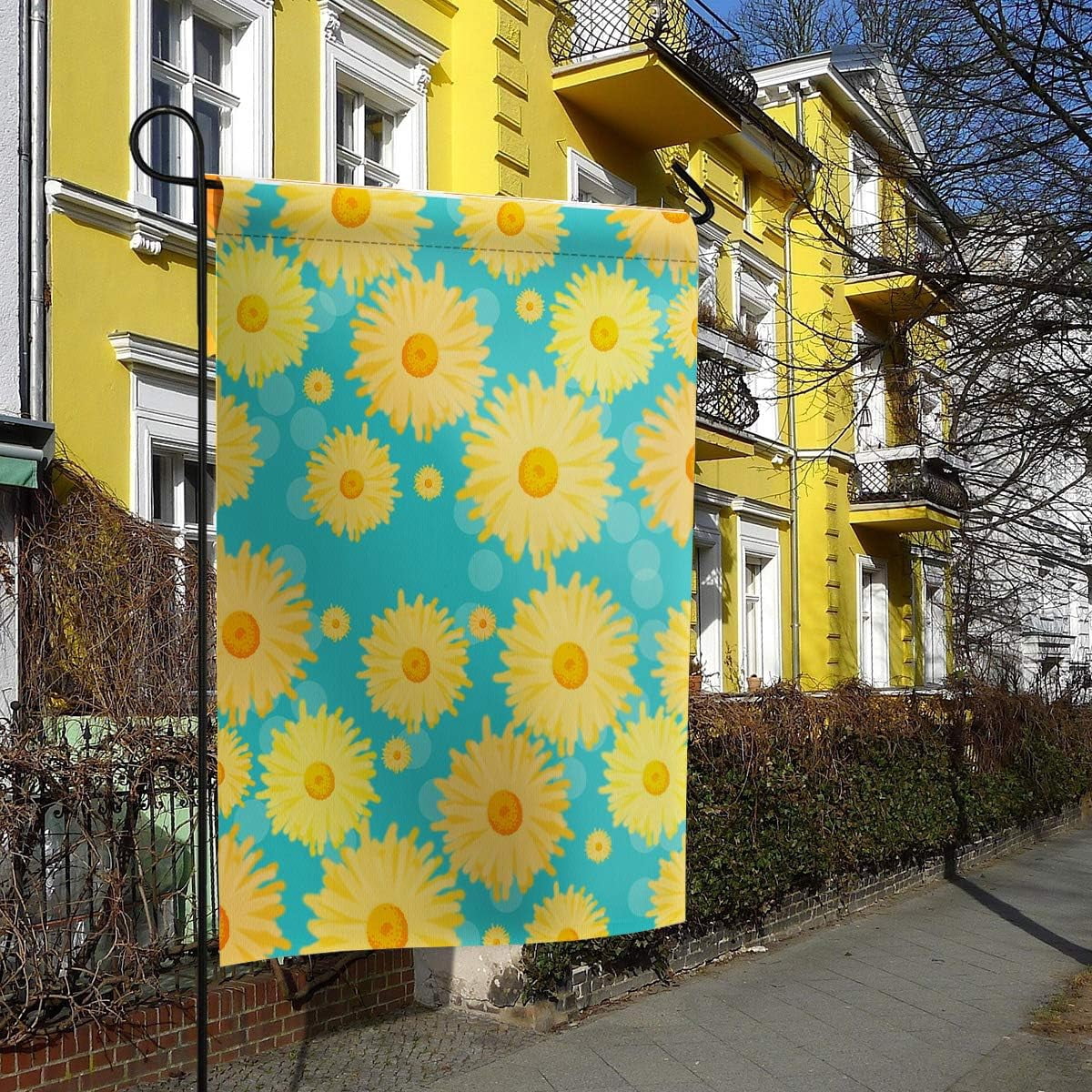 Garden Flags, Watercolor Yellow Flower Garden Flag, Yard Decorations ...