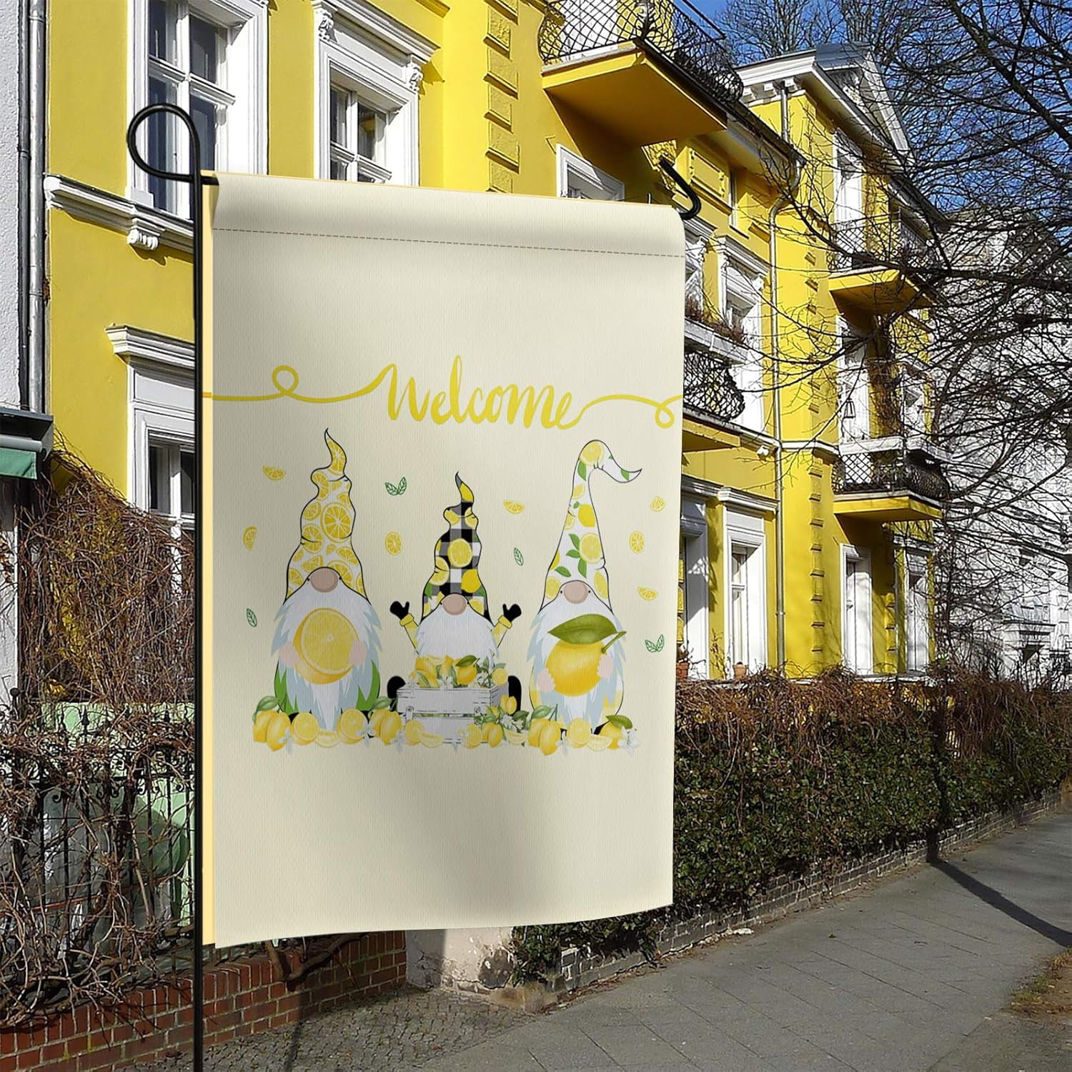 Garden Flags, Welcome To Summer Gnome Garden Flag, Yard Decorations ...