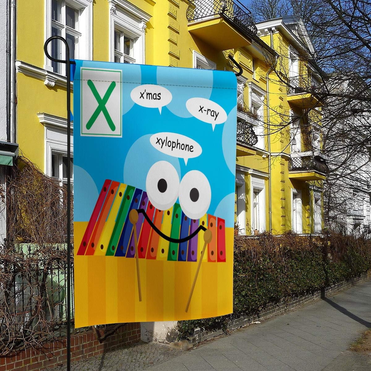 Garden Flags, Xylophone With Letter X Garden Flag, Yard Decorations ...