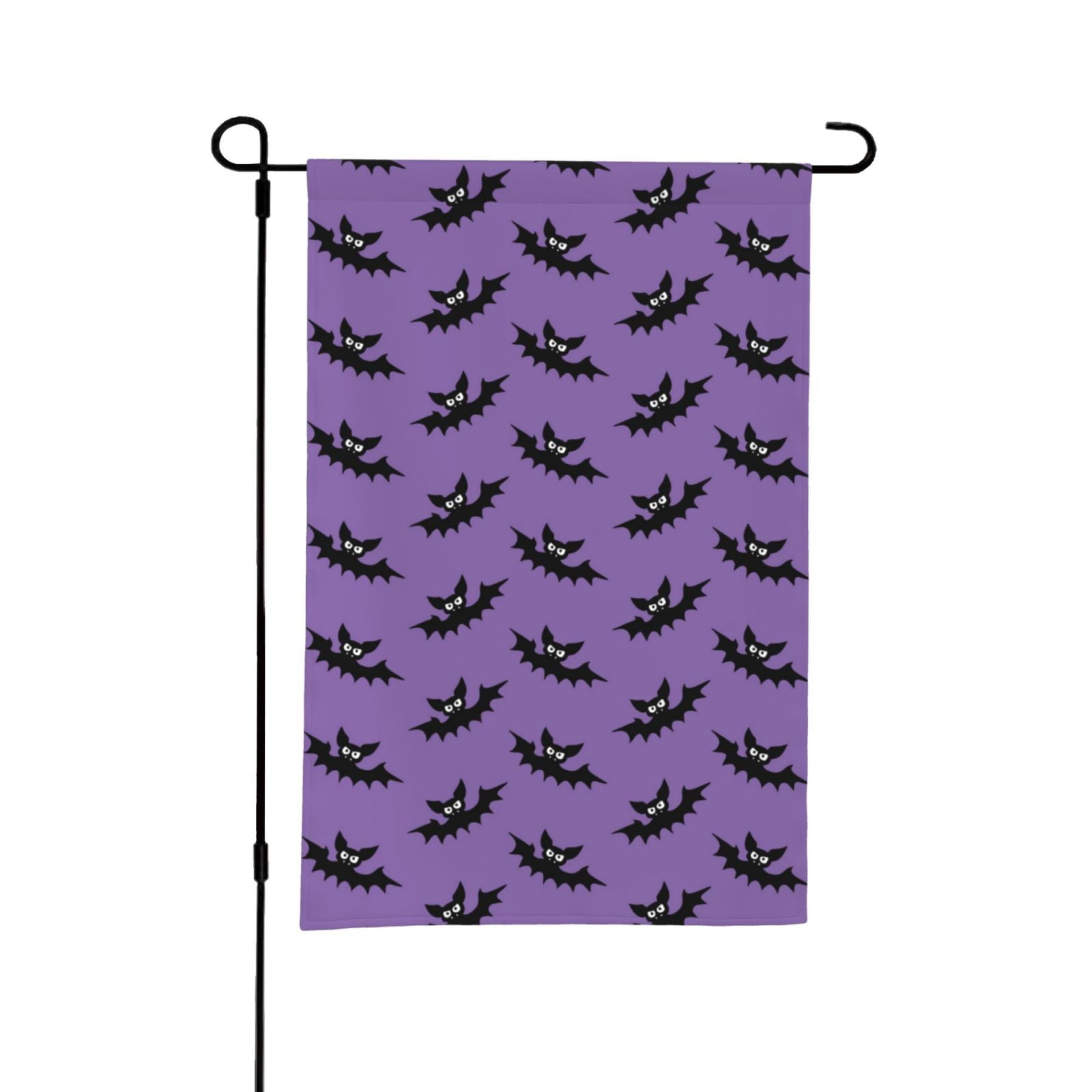 Garden Flags - cool bats gothic Halloween purple Double Sided 12 x 18 ...