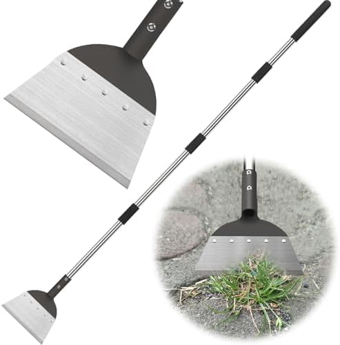 Garden Flat Shovel, Heavy Duty Snow Shovel with 68" Adjustable ...