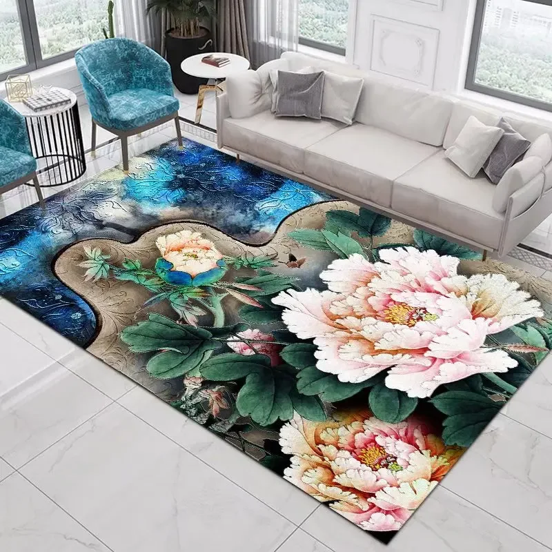 Garden Flower 3D Printing Large Living Room Rug 160x230 Bedroom Carpets ...