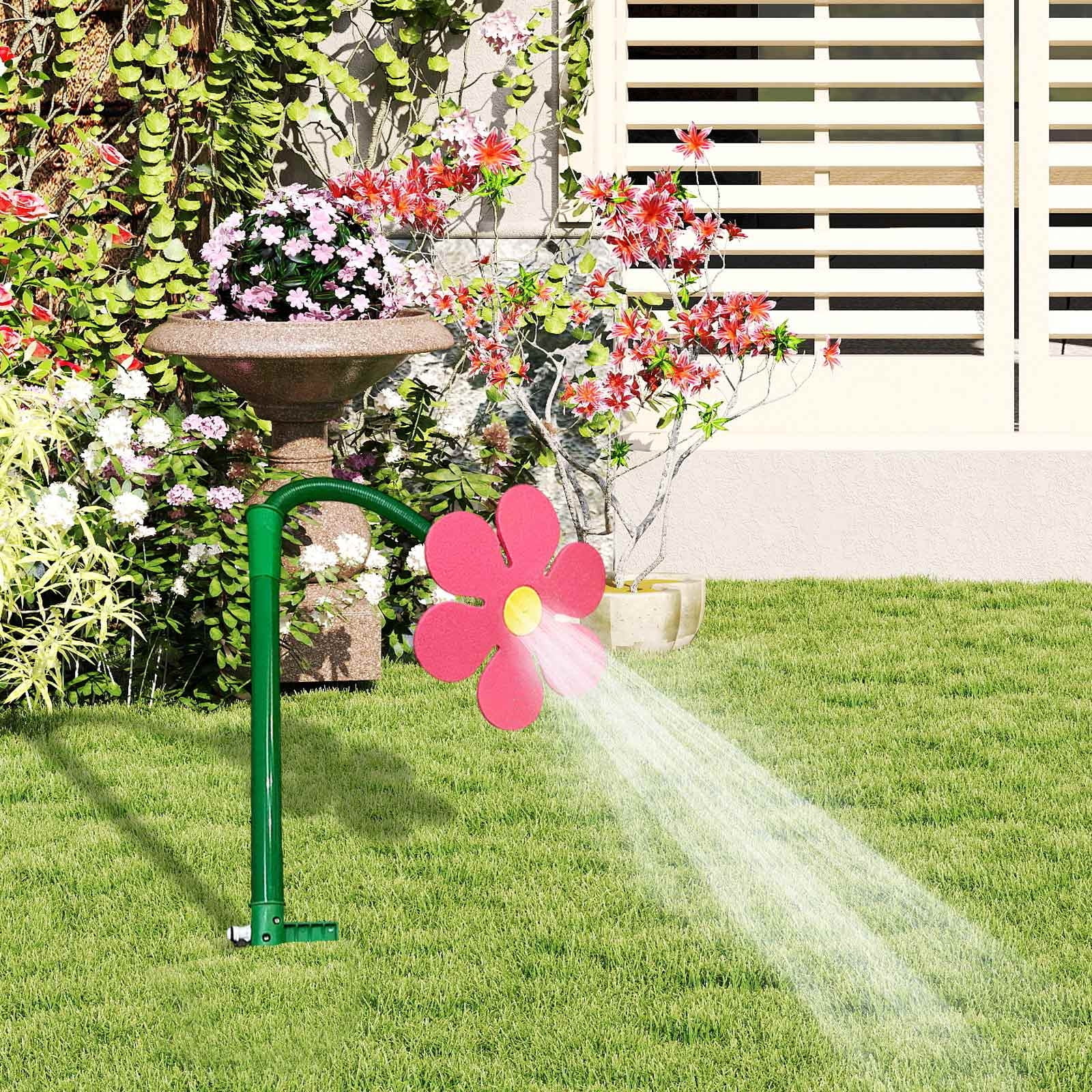 Garden Flower Sprinkler for Kids, Outdoor Water Play Toy, Adjustable ...