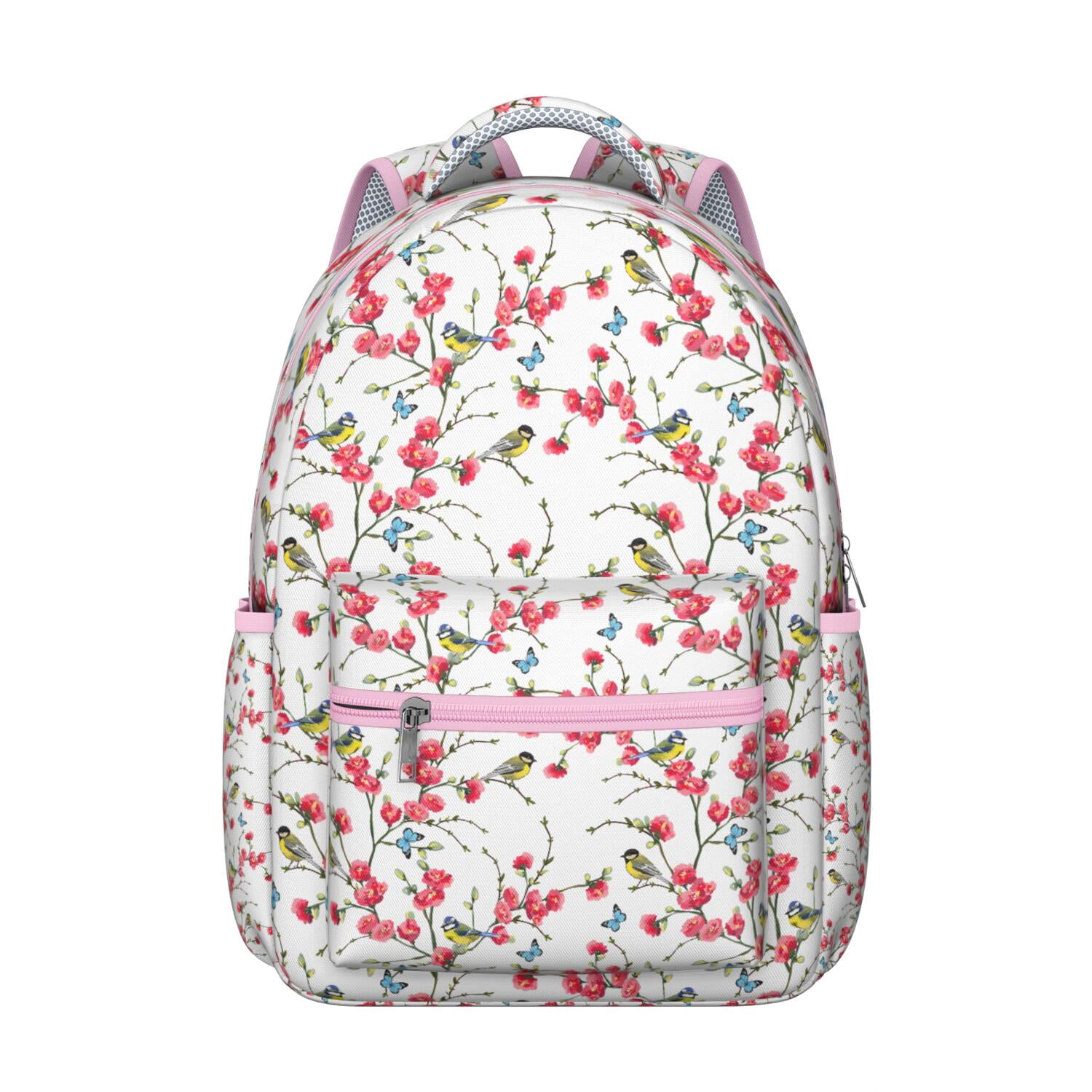 "Garden Flowers Backpack with Sunflower Accents - Durable School ...
