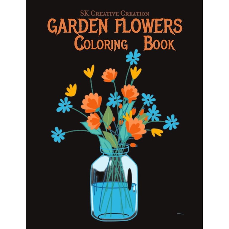 garden flowers coloring book