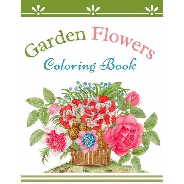 garden flowers coloring book