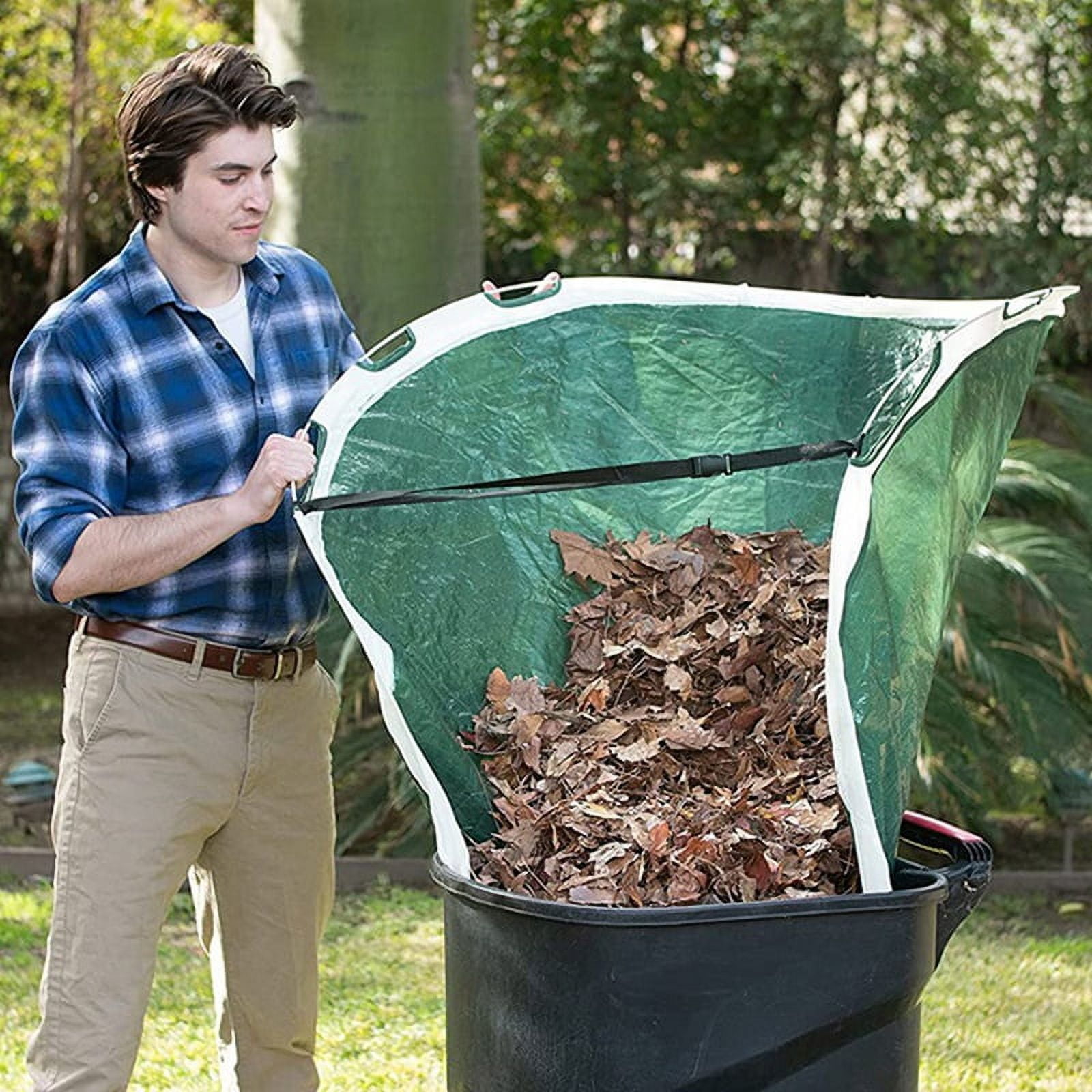 Garden Foldable Leaf Collector, Outdoor Gardening -Up Round Dustpan ...