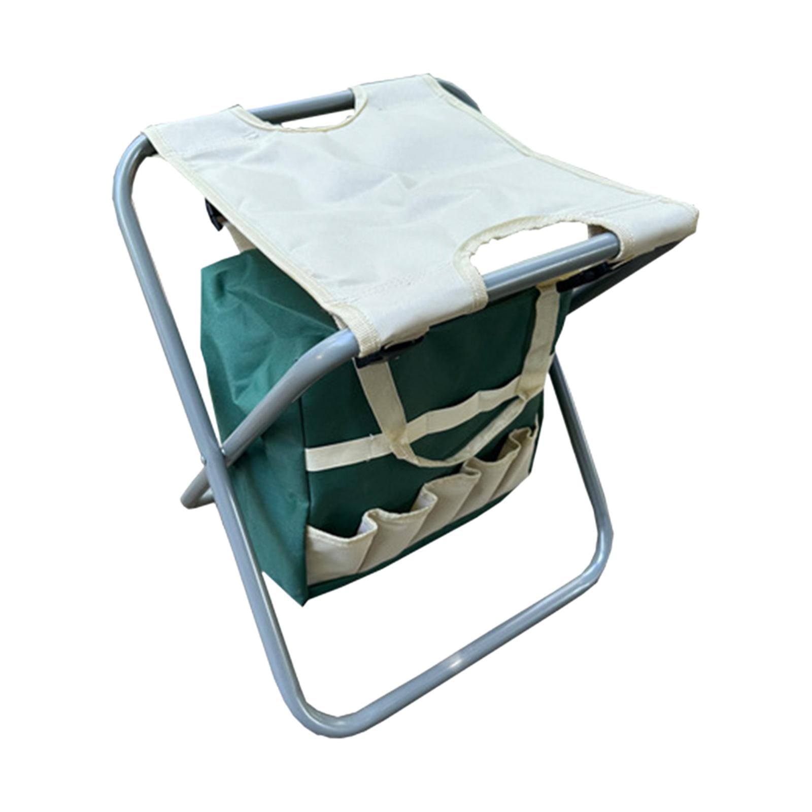 Garden Folding Stool with Tool Tote, Hiking Backpacking Stool, Beach ...