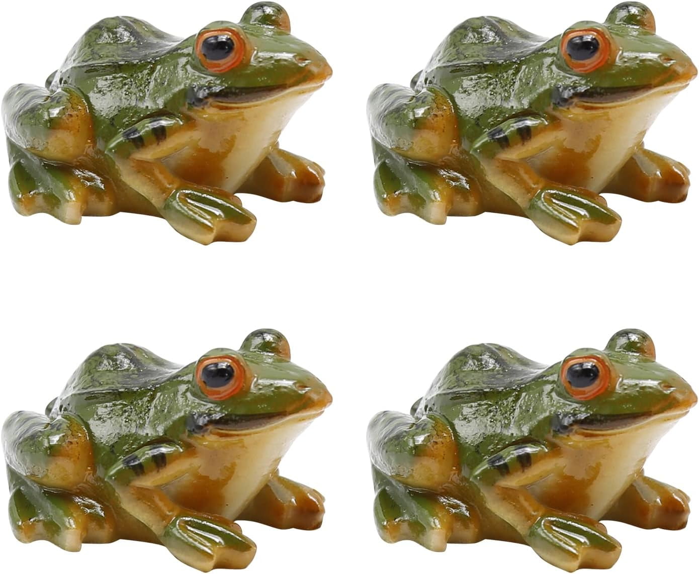 Garden Frog Figurine, Miniature Frog Figurines, Small Resin Realistic ...