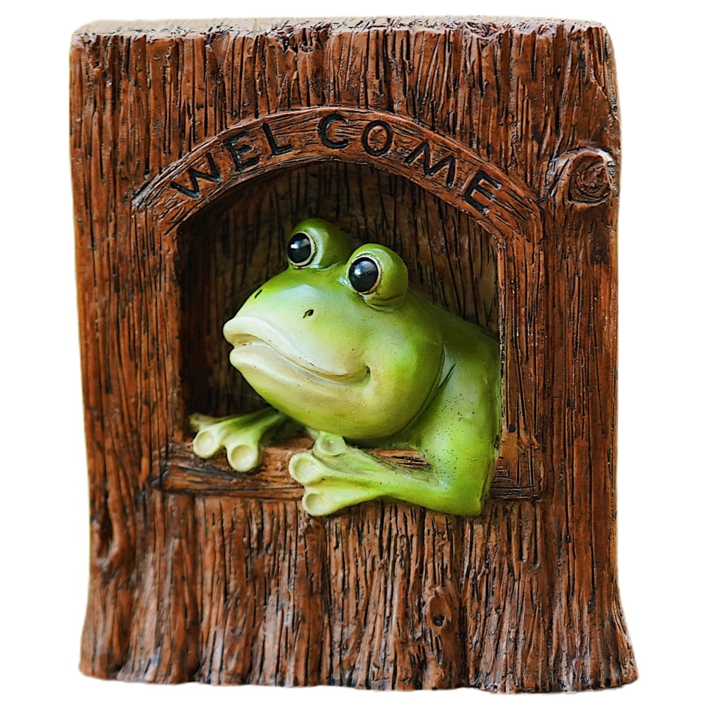 Garden Frog Statue Garden Frogs Outdoor Decor Frog Outdoor Decorations ...