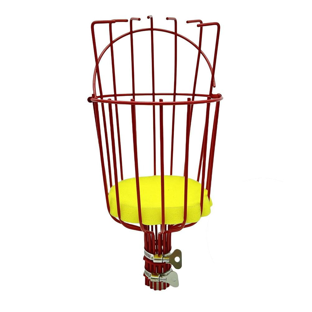 Garden Fruit Harvest Picker Metal Tong Padded Basket Red/Blue ...