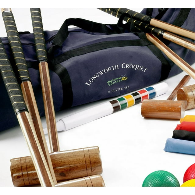 Garden Games Longworth Croquet Set (6 player in a bag) - Walmart.com