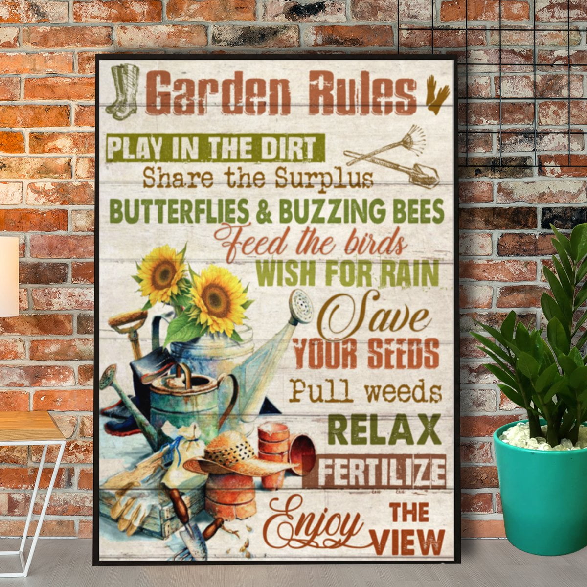Garden Garden Rules Share The Surplus Feed The Birds Enjoy The View ...